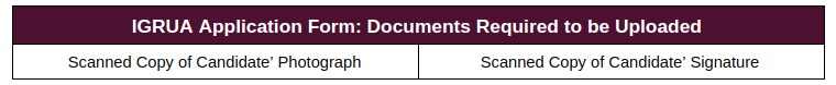 Documents Required to Fill IGRUA 2021 Application Form - Photo ...